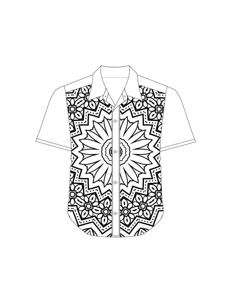 Adult Coloring Book 24 Hawaiian Shirts black Line Images - Etsy