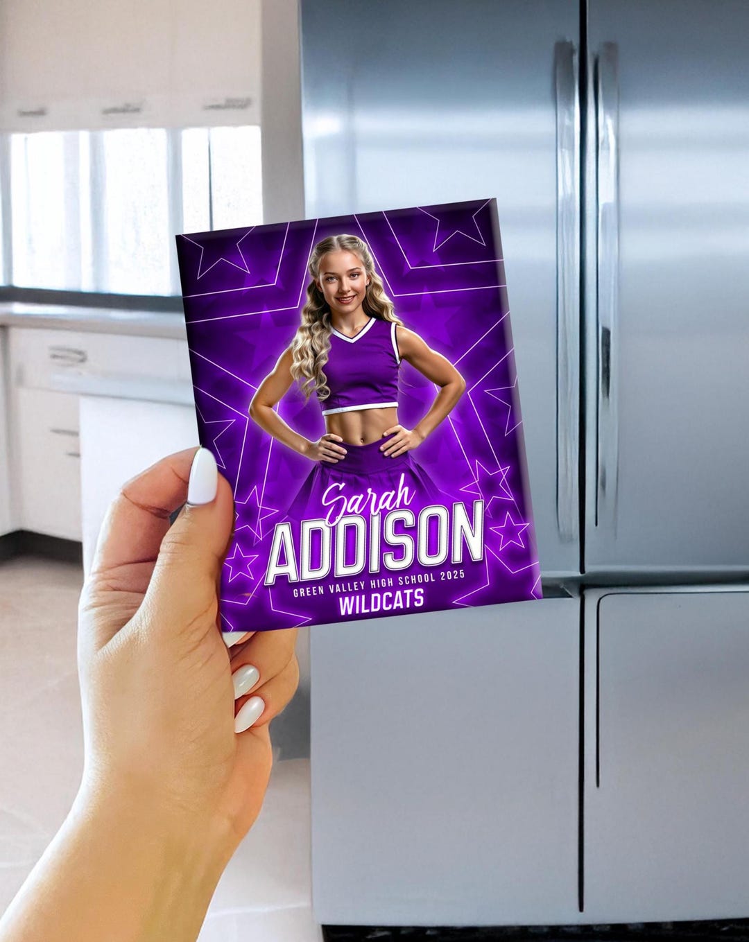 Custom Cheer Team Fridge Magnets, Personalized Cheer, Team Spirit Gift ...