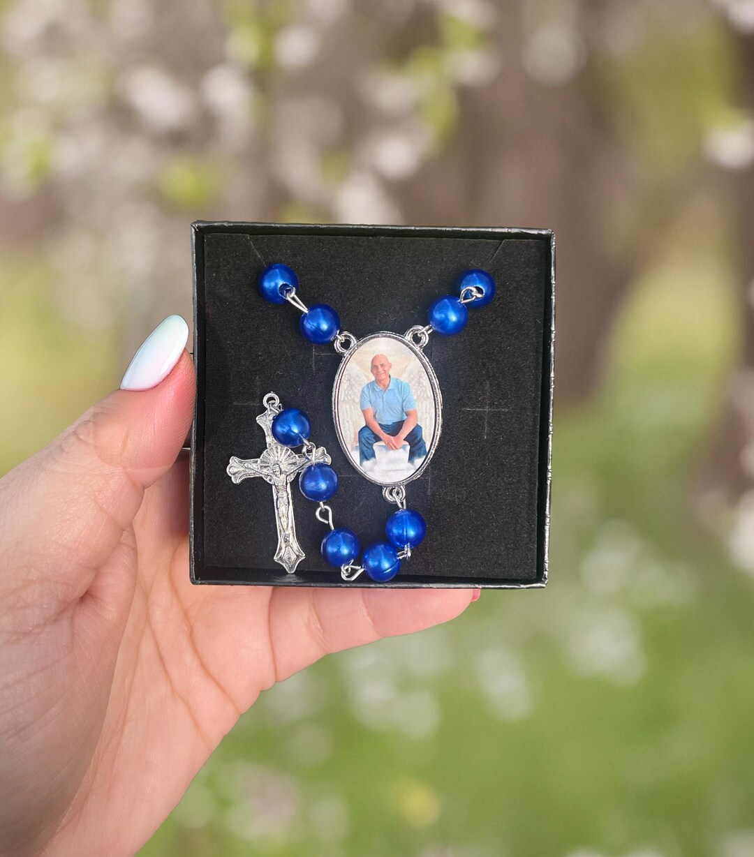 Custom Memorial Rosario, Memorial Accessory Gift for Her or Him ...