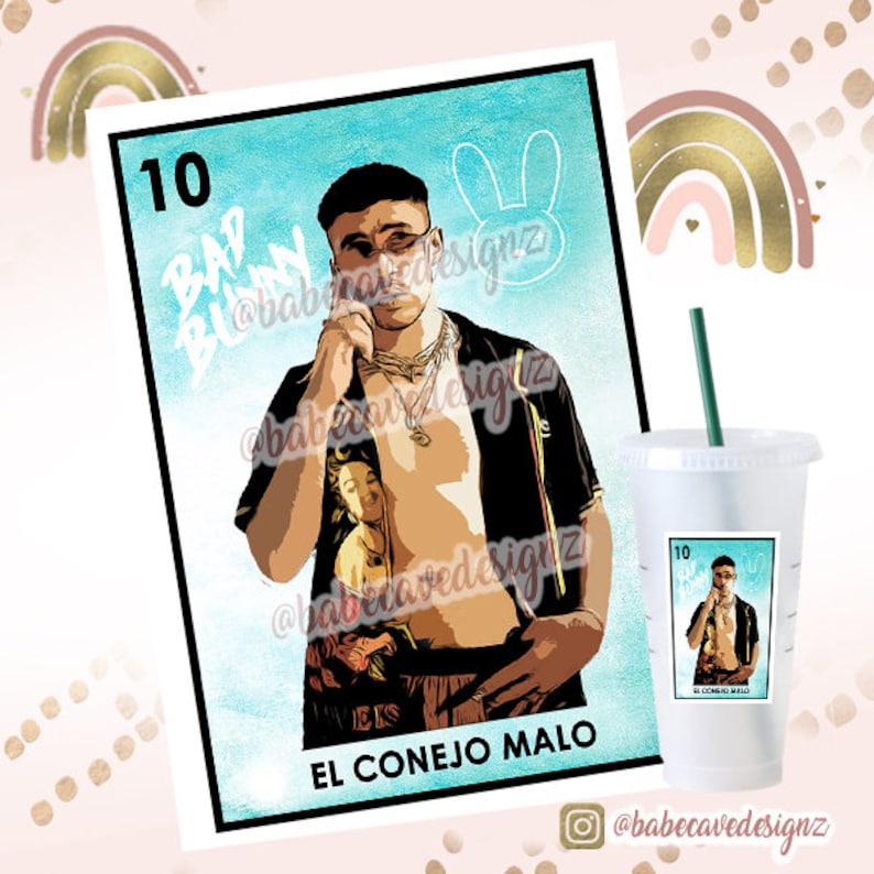 Bad Bunny Conejo Malo El Conejo Malo Bad Bunny Loteria | Etsy