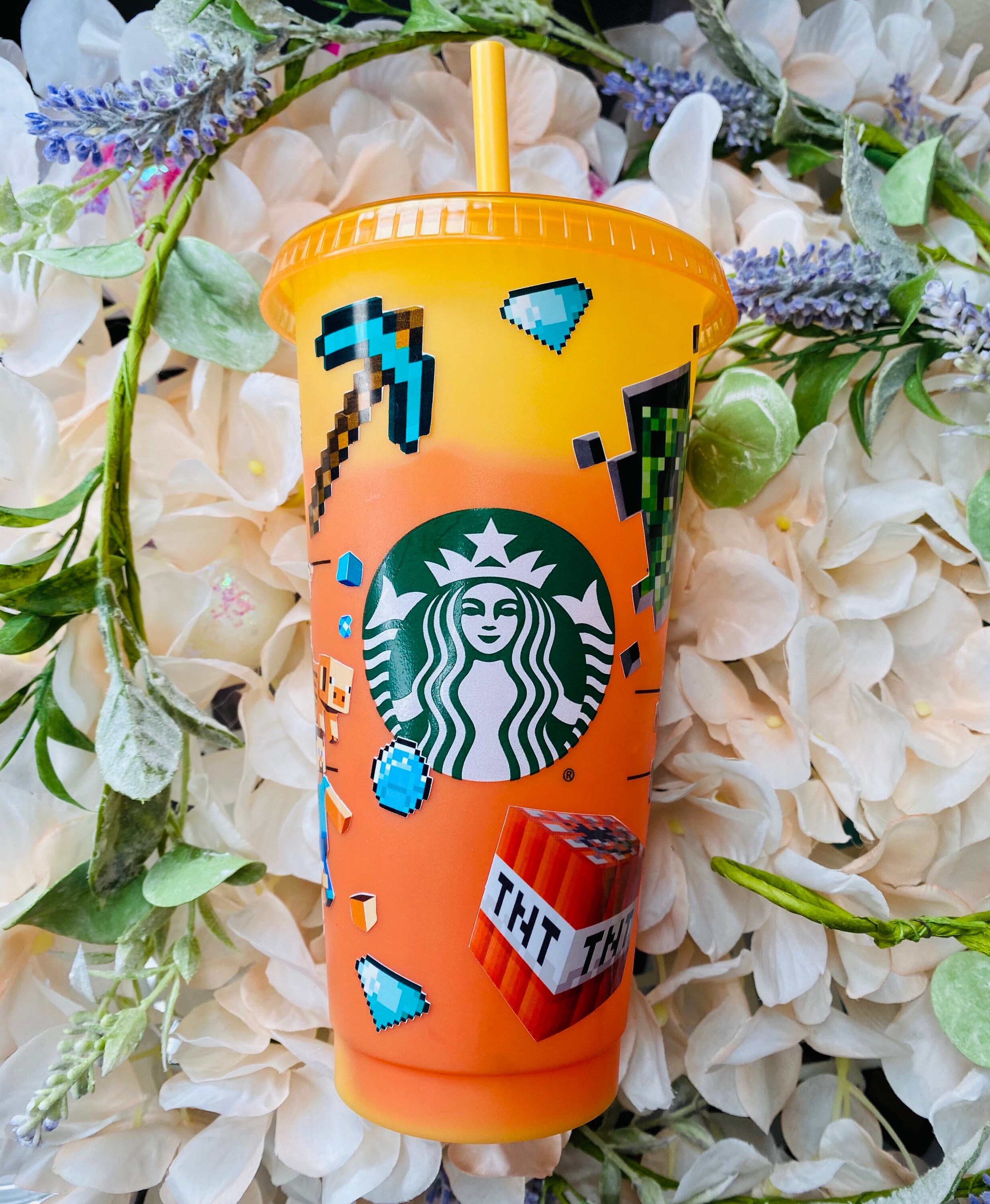 Minecraft Color Changing Cup / Custom Tumbler / Starbucks | Etsy