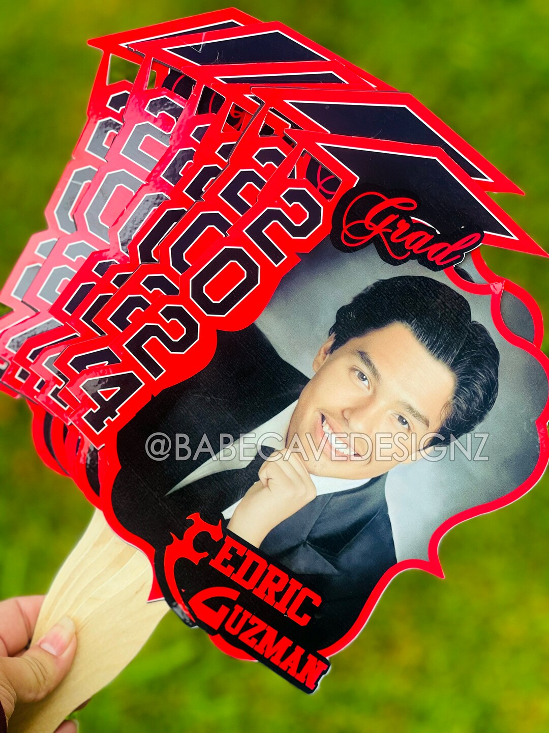 Custom Grad Fans, Graduation Fans, Class of 2025, Custom Face Fans With ...