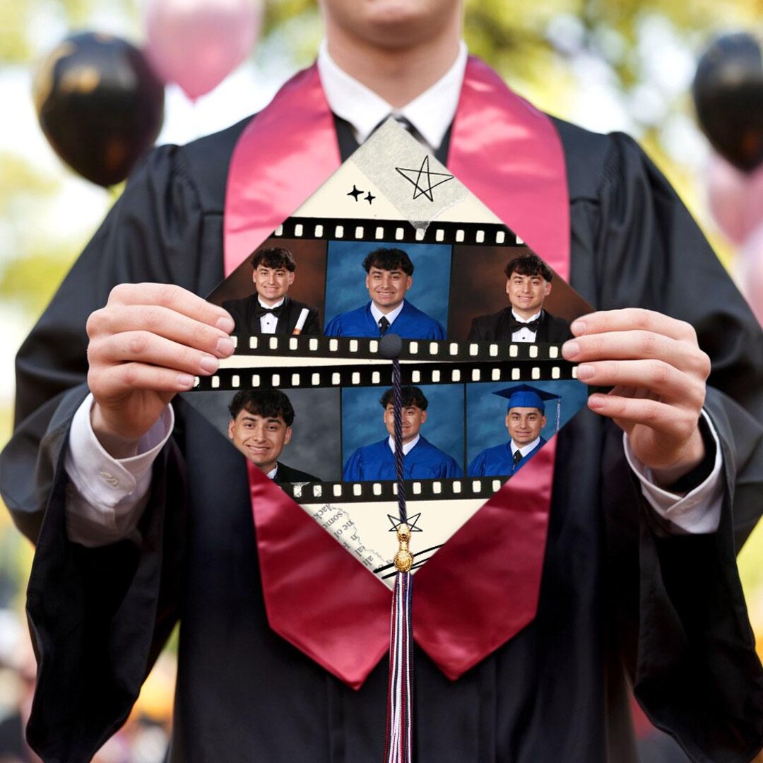 Custom Senior Grad Cap With Photos, High School, University, Promotion ...