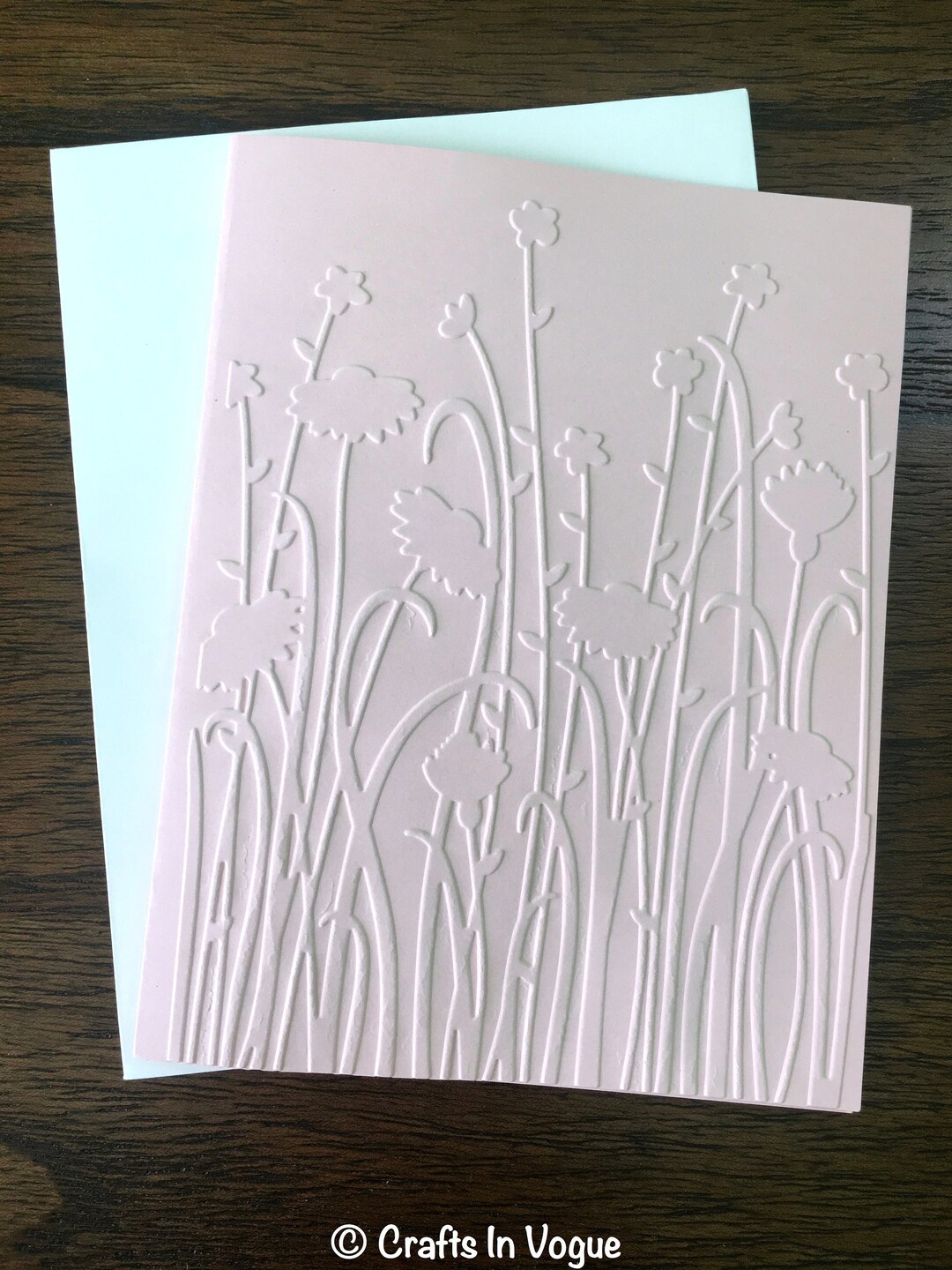 Embossed Wild Flowers Cards, Flower Field Cards, Embossed Flowers ...