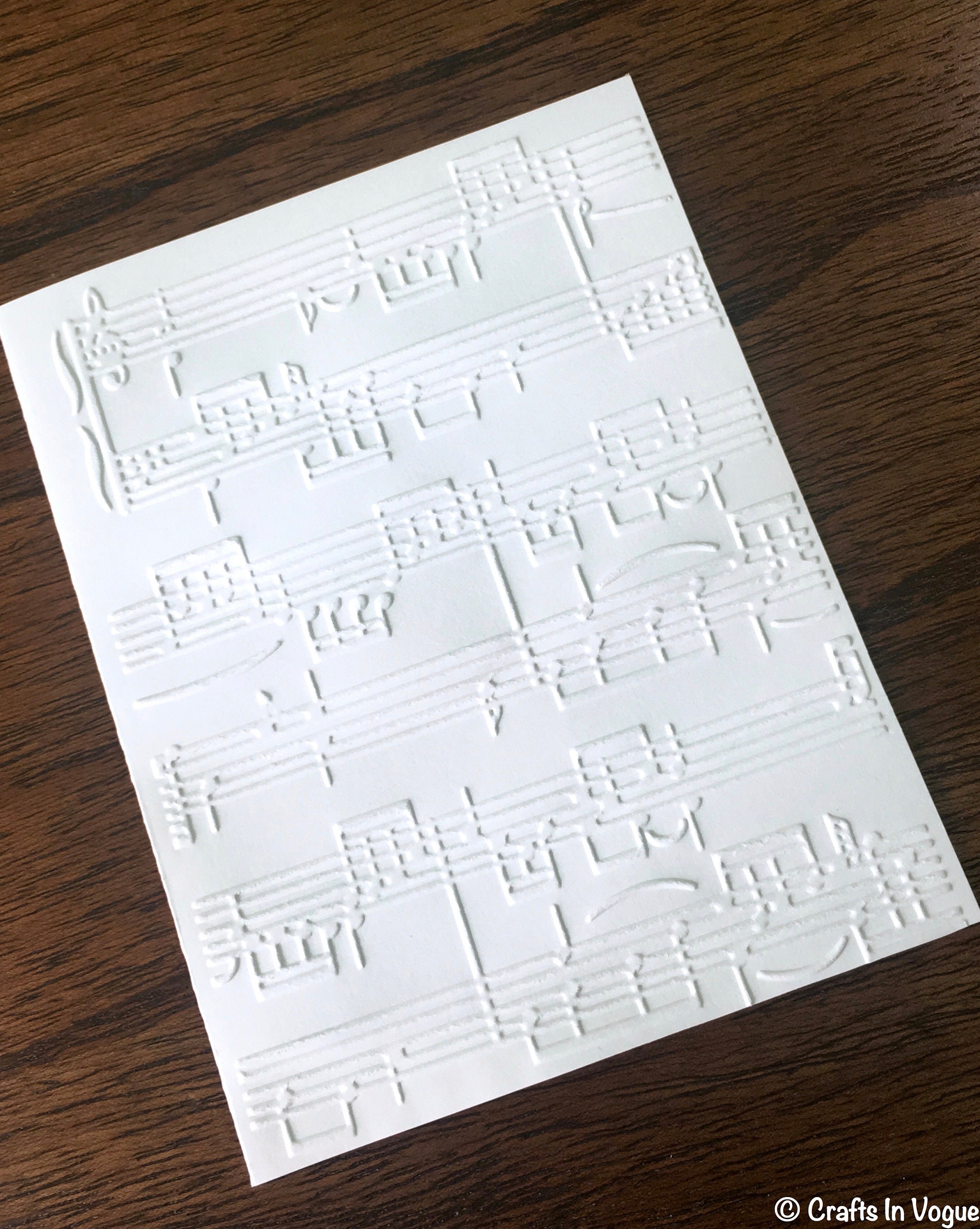 Embossed Music Notes Card Set: Blank Stationery for Musicians, Music ...