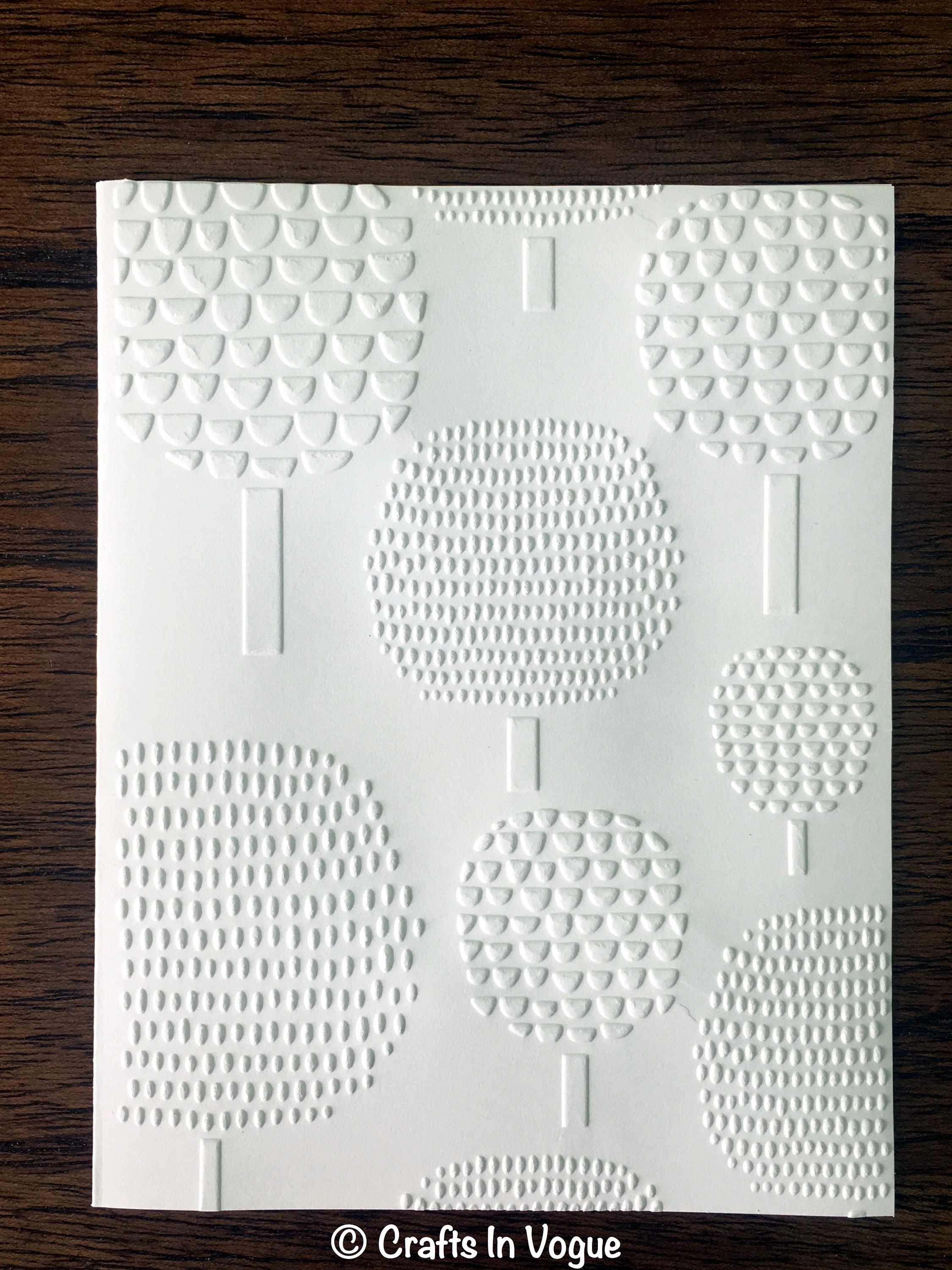 Embossed Doodle Tree Cards, Blank Note Card, Embossed Dotted Trees ...