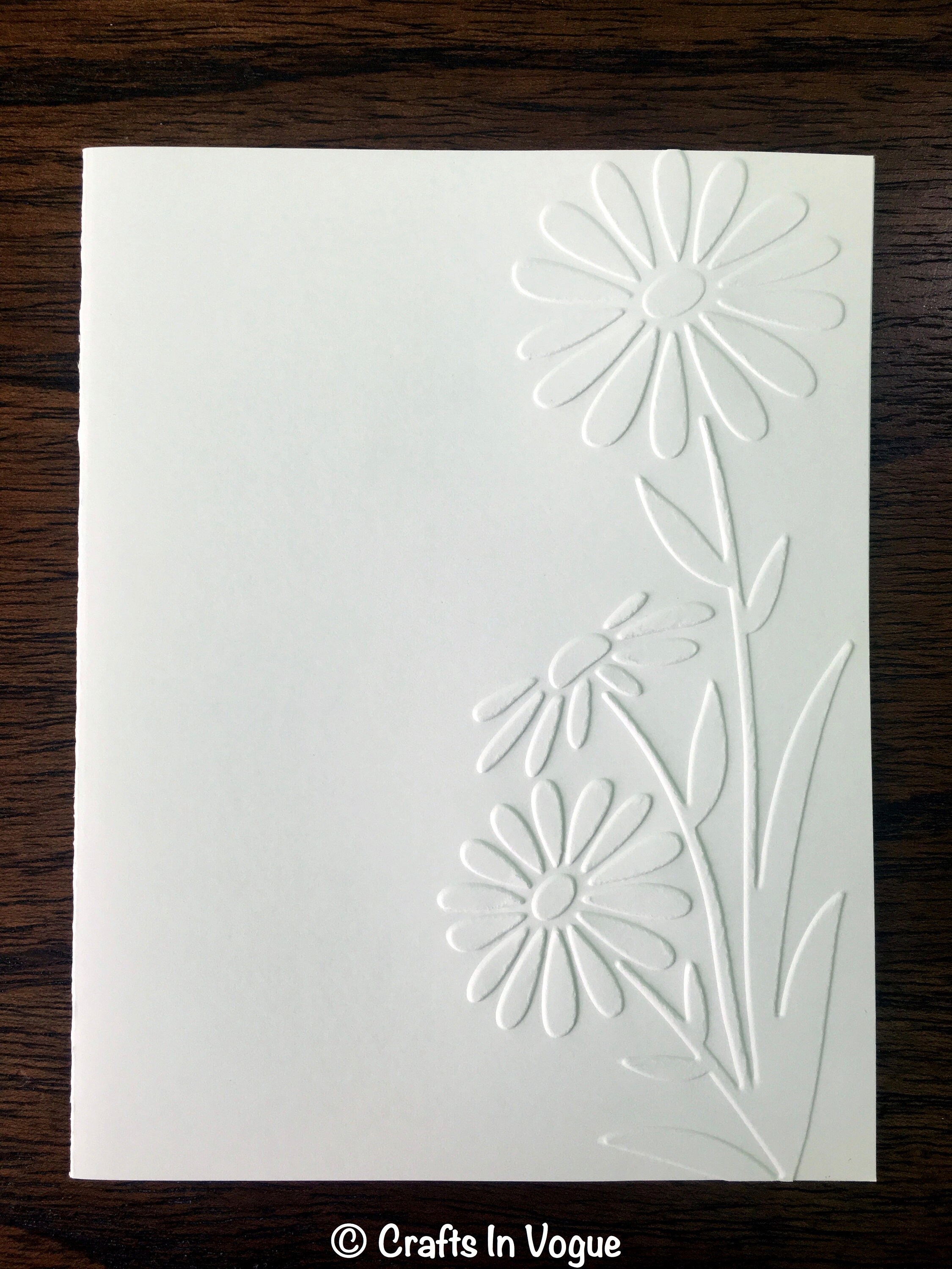 Embossed Daisy Flowers Cards, Blank Note Cards, Handmade Cards ...
