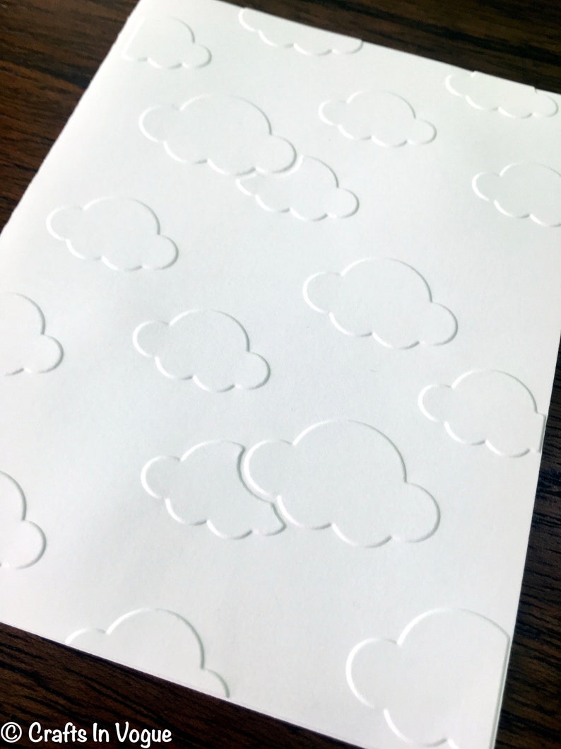 Embossed Clouds Note Card Set: Cloud Cards, Baby Shower, Good Luck ...