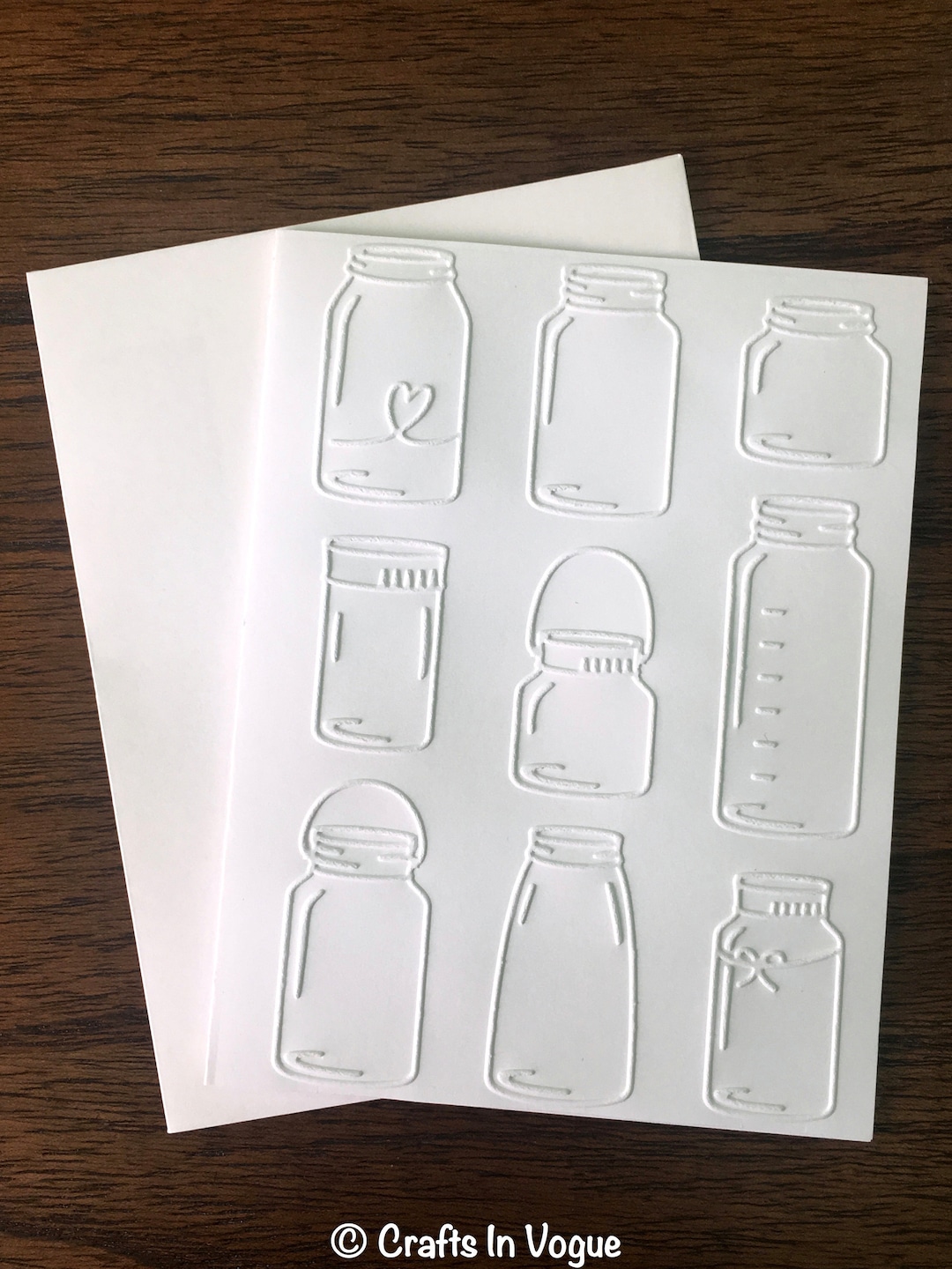 Embossed Glass Jar Note Cards: Assorted Mason Jars, Glass Lanterns ...