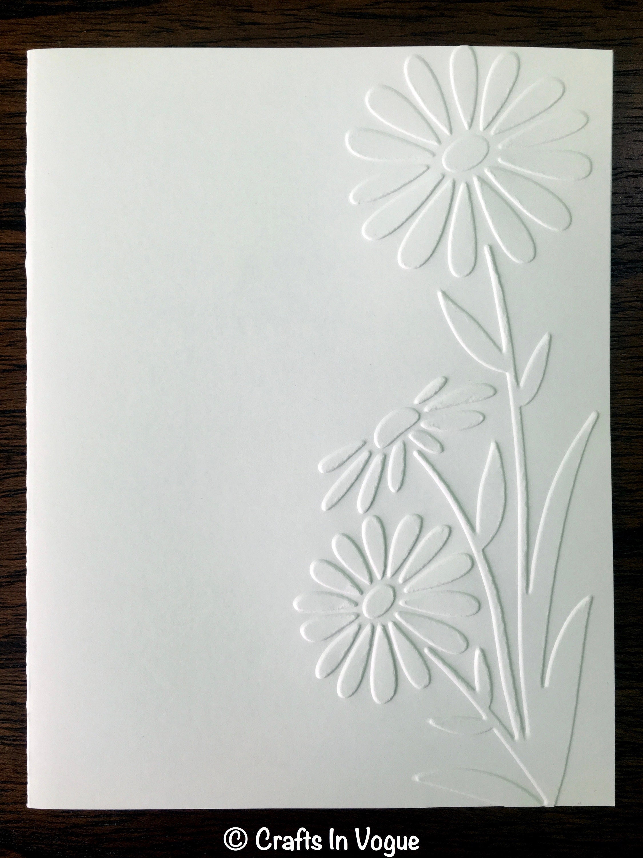 Embossed Daisy Flowers Cards Blank Note Cards Handmade - Etsy