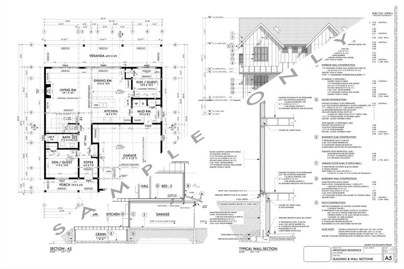 967 SF ( 90m2 ) 3 Bedroom 2 Bath Small House Plan - Pdfs & CAD Files - Etsy