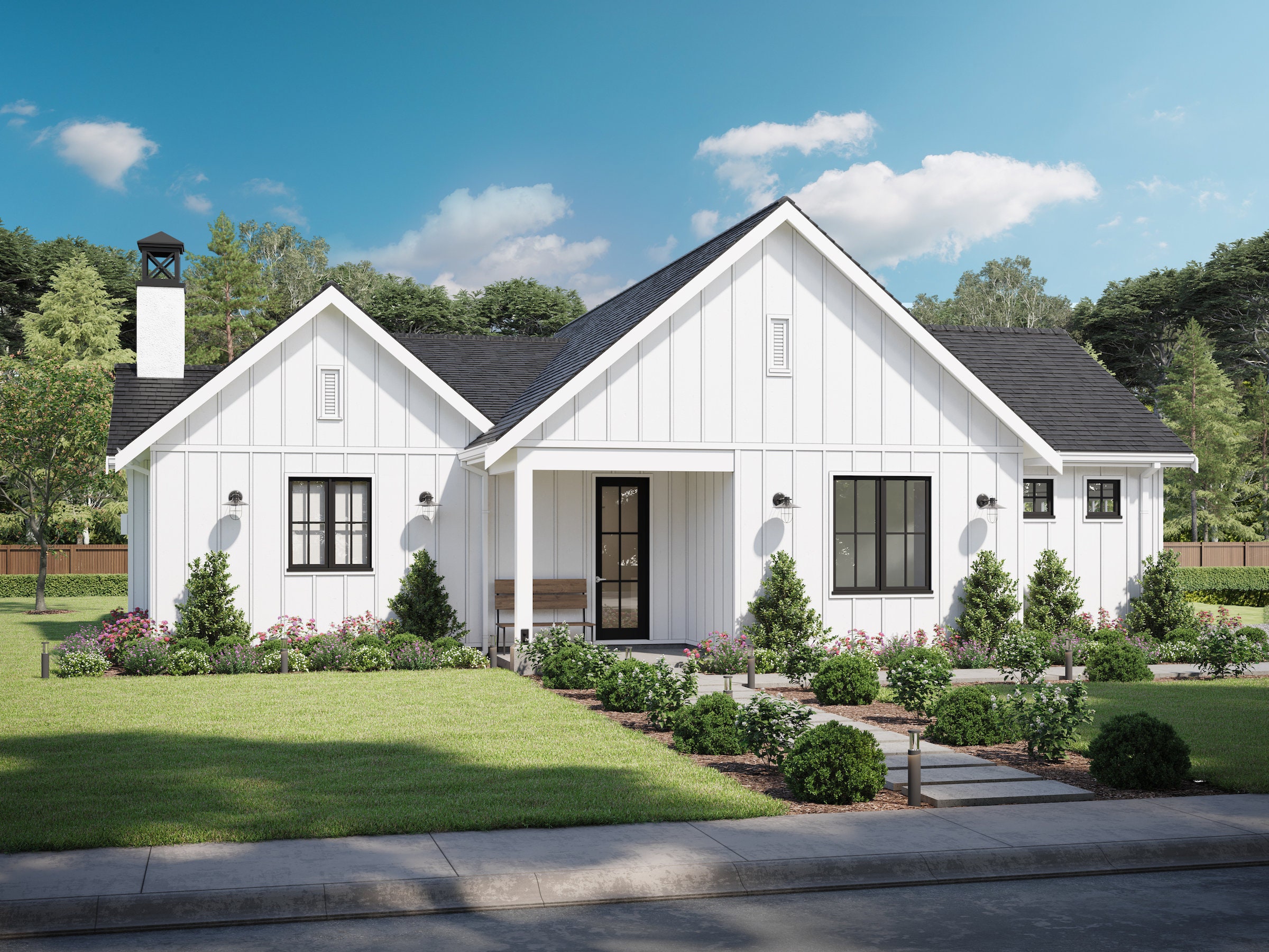 1200 SF 2 Bedroom 2 Bath Modern Farmhouse Plan - Pdfs & CAD Files - Etsy
