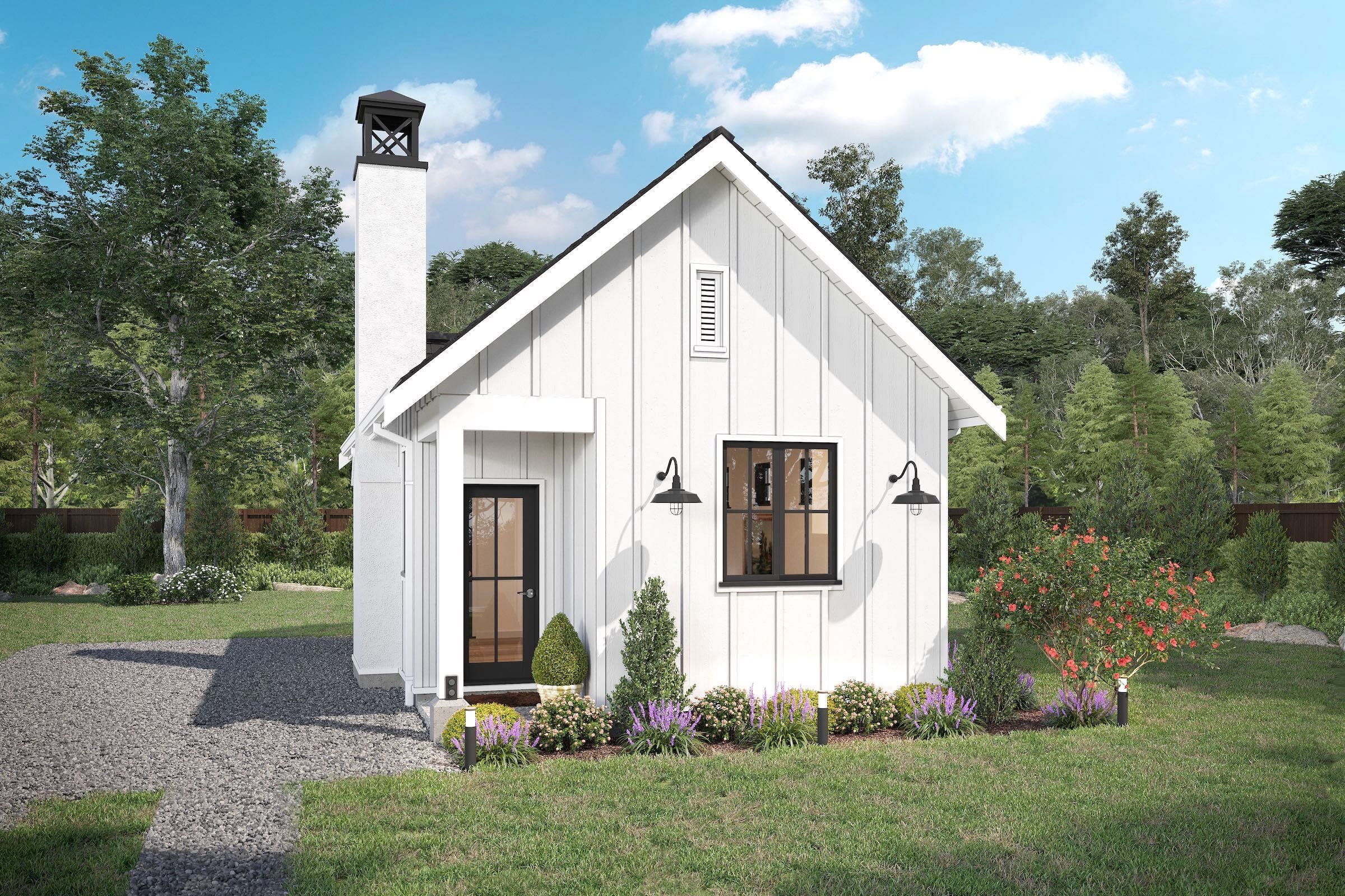 400 SF 1 Bedroom Modern Farmhouse Tiny House Plan - Pdfs & CAD Files - Etsy