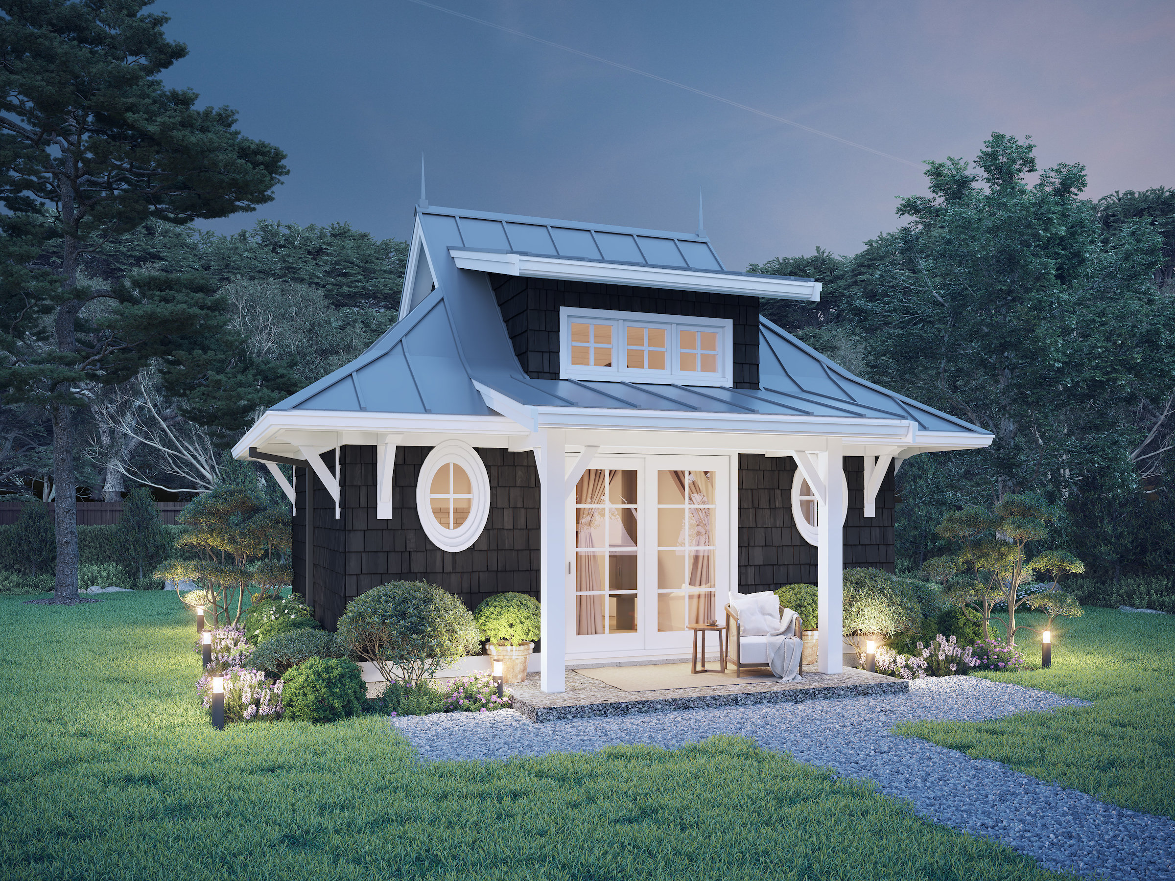300 SF Idyllic Cottage Core Guest House Plan - Pdfs & CAD Files - Etsy