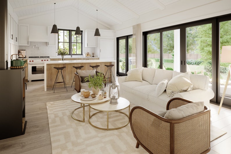 1000 SF Modern Farmhouse Barndominium House Plan - Pdfs & CAD Files ...