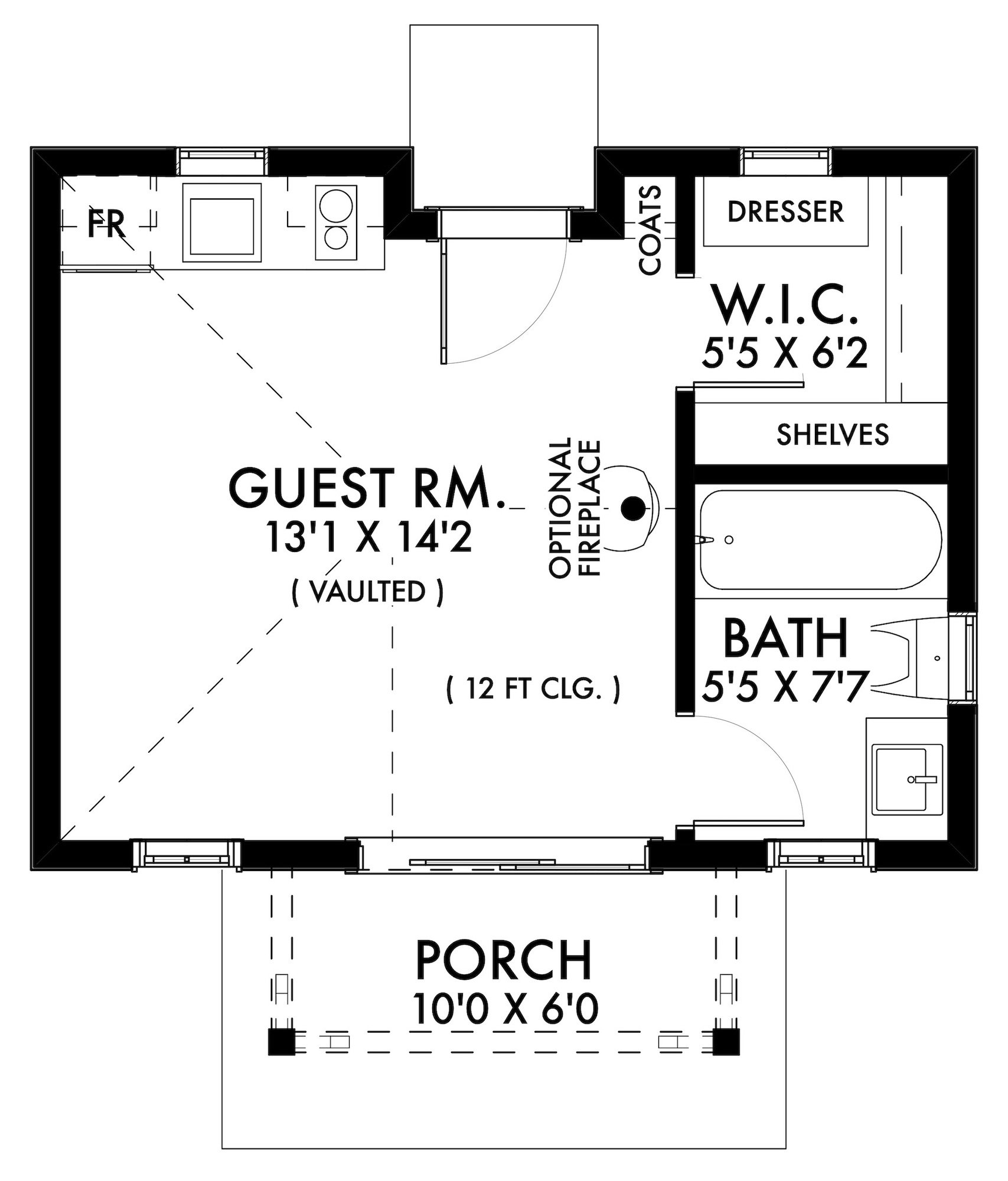 300 SF Idyllic Cottage Core Guest House Plan - Pdfs & CAD Files - Etsy