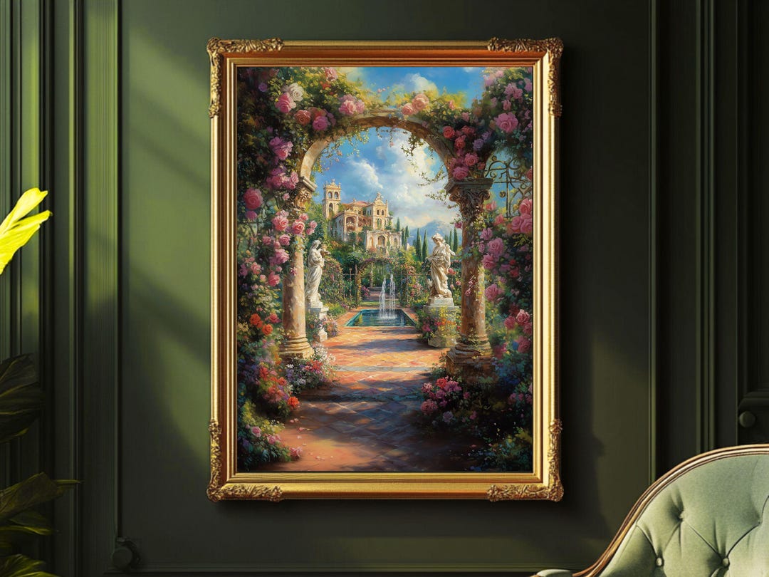 Spring Court Garden Wall Art | ACOTAR Inspired Fantasy Print, Romantic ...
