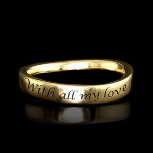 Personalized Wedding Ring, Gold Wedding Ring, Custom Wedding Ring ...