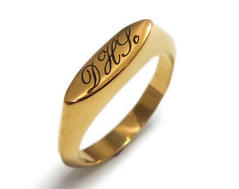 Personalized Wedding Ring Gold Wedding Ring Custom wedding | Etsy