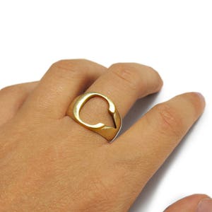 Initial C Ring, Signet Initial Ring, Gold Initial Ring, Personalized ...