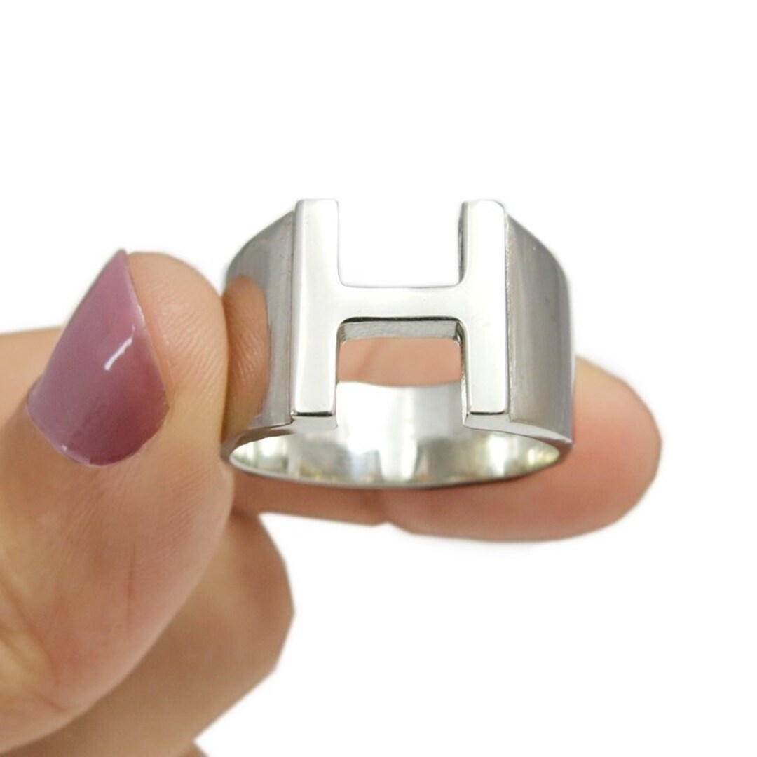 White Gold Initial Ring, Signet Letter Ring, Initial Jewelry, Initial ...