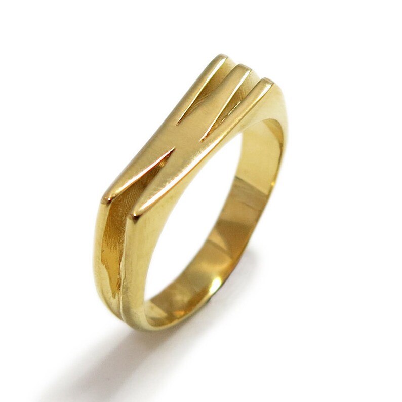 Personalize Letter Ring W Ring Initial Ring Woman Signet | Etsy