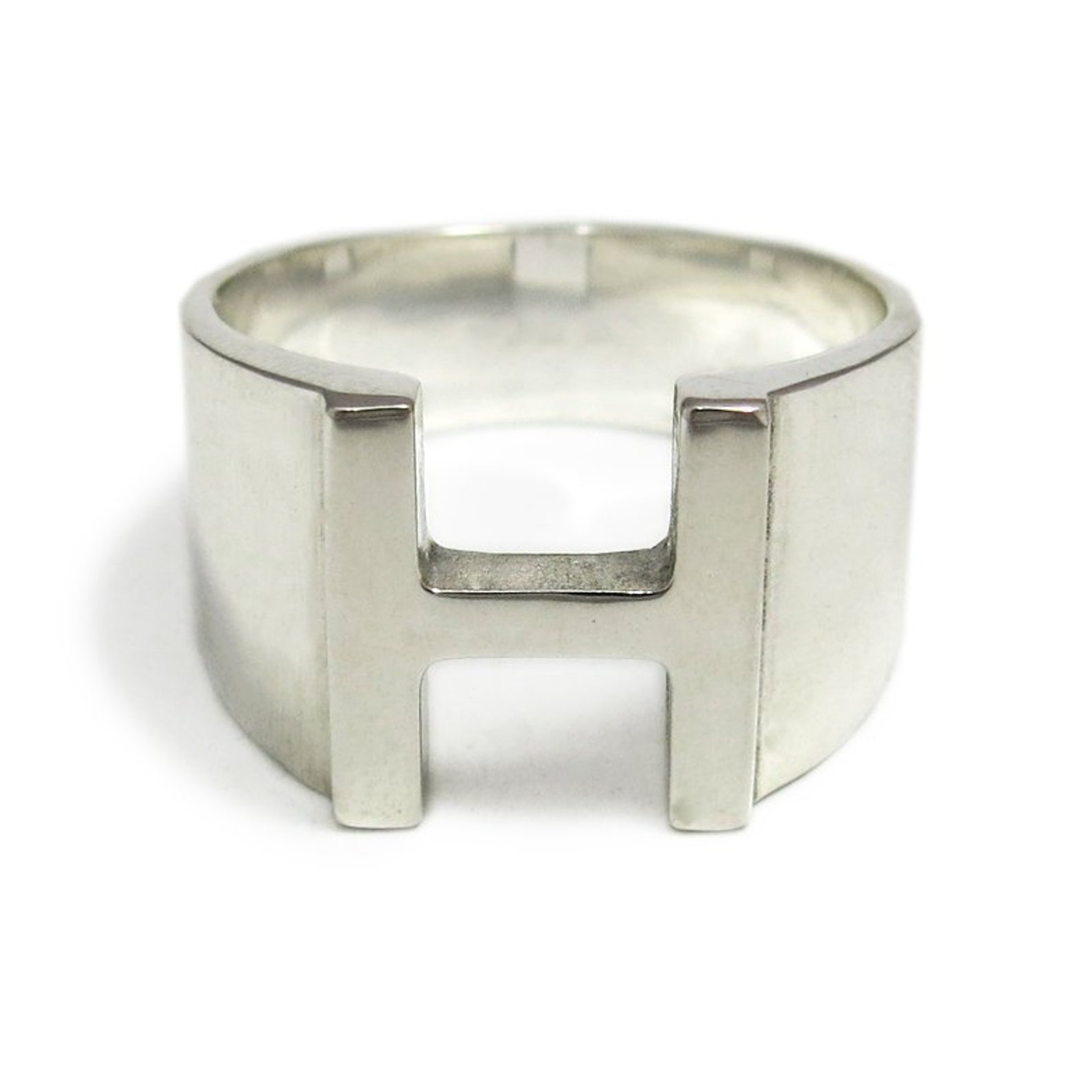 Custom Initial Ring H Ring Initial Ring Initial Jewelry - Etsy