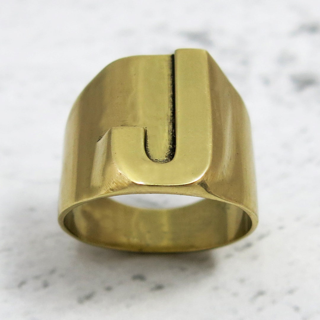 Letter Ring, Custom Initial Ring, Alphabet Ring, Initial Ring, Monogram ...