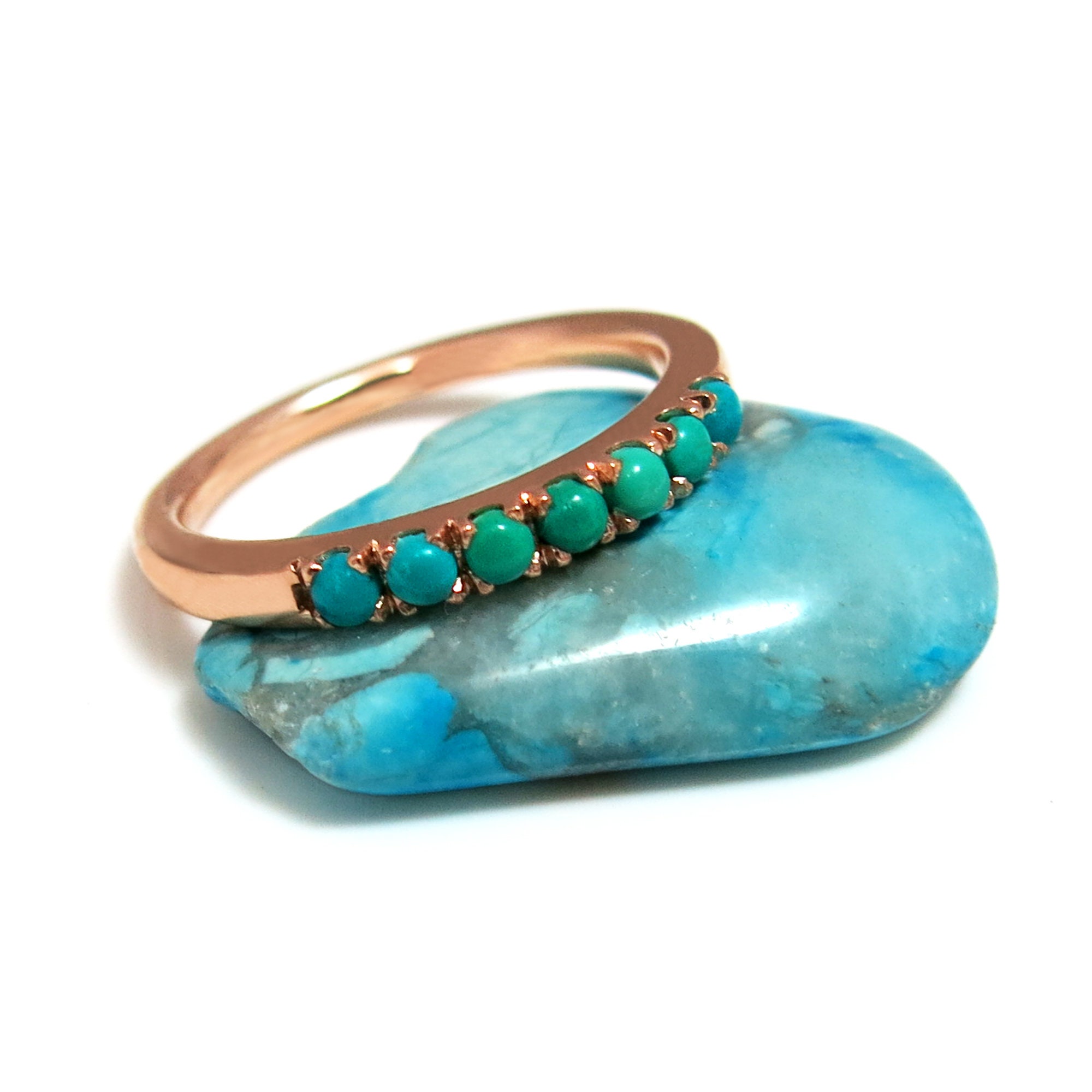 Turquoise Ring Turquoise Stack Ring Boho Turquoise Ring | Etsy