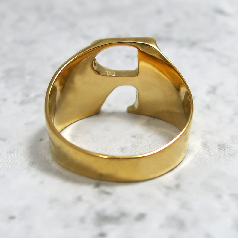 Initial Gold Ring Gold Letter Ring R Ring Personalized | Etsy