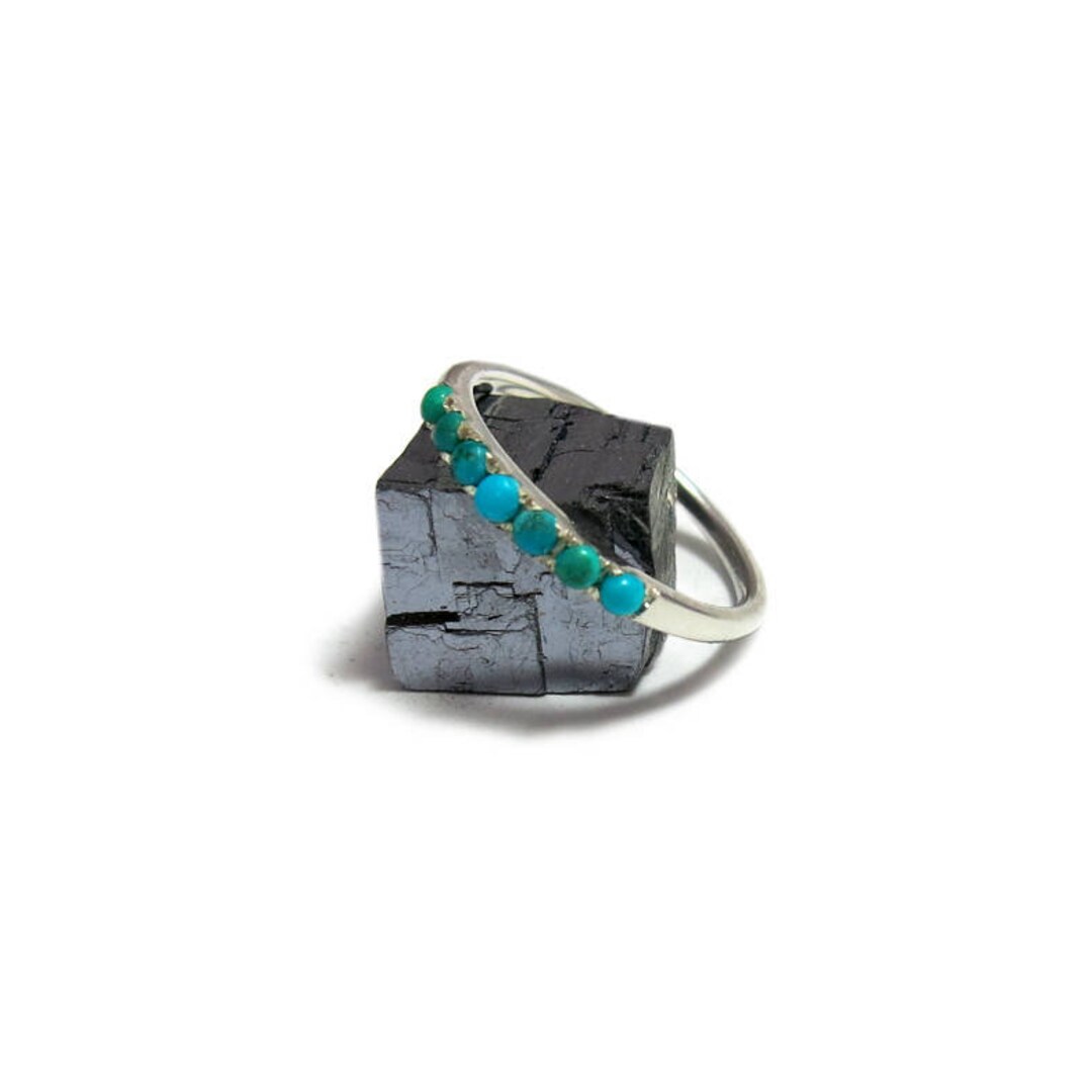 Stackable Gemstone Rings, Turquoise Ring, Unique Stackable Ring ...