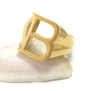 Custom Initial Ring, Letter Ring, Ring for Women, Initial Ring ...