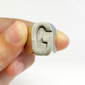 Initial Ring, Letter Ring, Chunky Ring, Alphabet Ring, G Ring, Initial ...