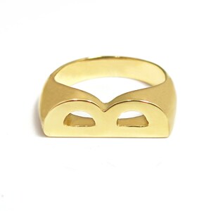 Gold Initial Ring, B Ring, Initial Ring, Initial Signet Ring ...