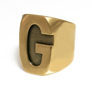 Initial Ring, Letter Ring, Chunky Ring, Alphabet Ring, G Ring, Initial ...