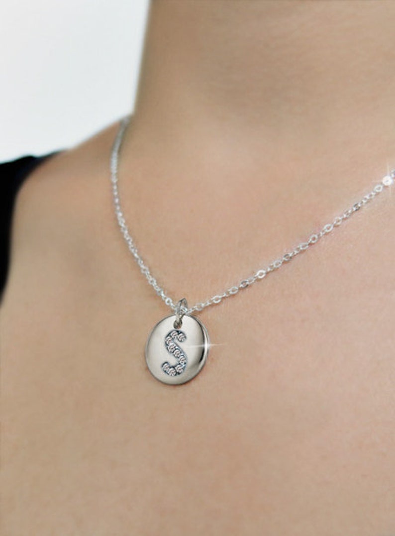 Initial Name Necklace Custom Initial Necklace Letter | Etsy