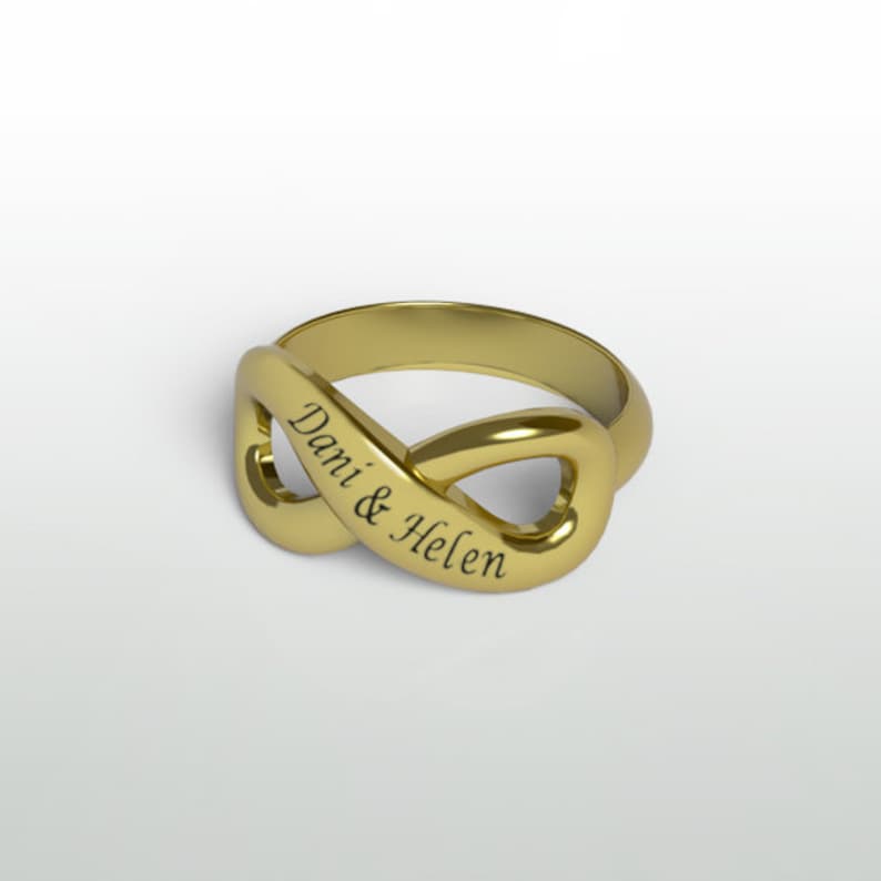 Personalized Gold Ring Infinity Ring Name Ring Customized - Etsy