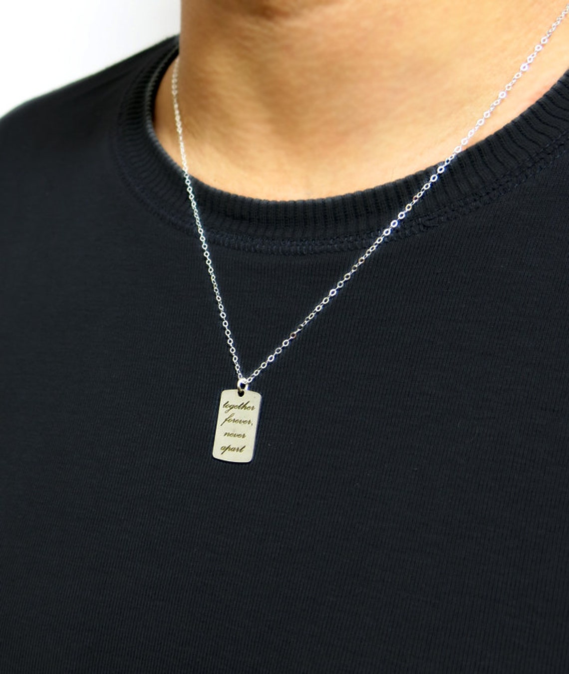 Tag Necklace Name Necklace for Men Personalized Necklace | Etsy