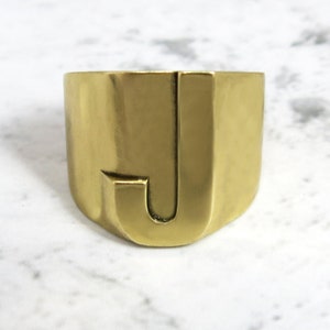 Letter Ring, Custom Initial Ring, Alphabet Ring, Initial Ring, Monogram ...