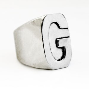 Initial Ring, Letter Ring, Chunky Ring, Alphabet Ring, G Ring, Initial ...