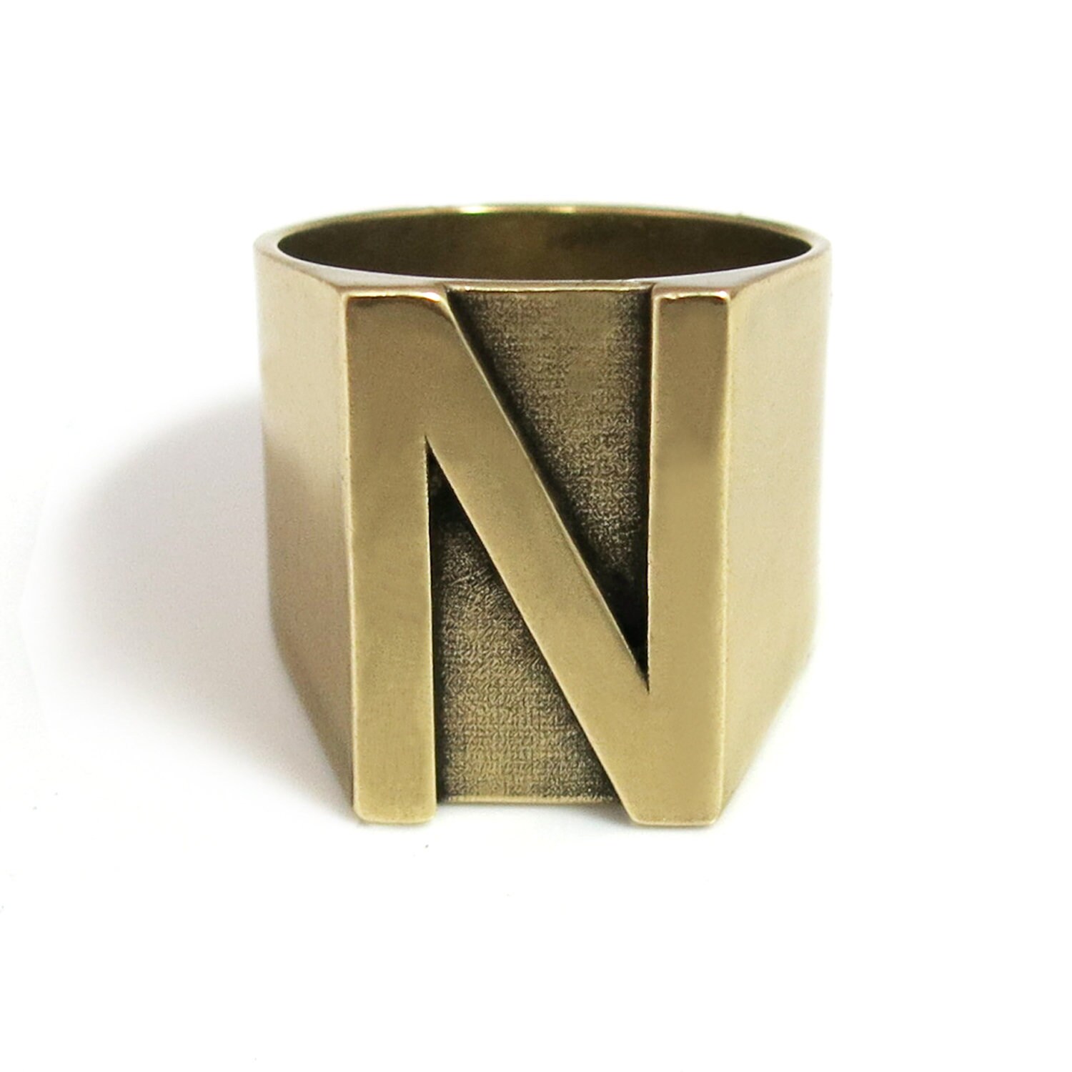 Letter Ring Initial Ring Chunky Ring Alphabet Ring - Etsy Israel