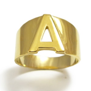 Initial Ring A Ring Letter Gift Jewelry Name Ring Monogram - Etsy