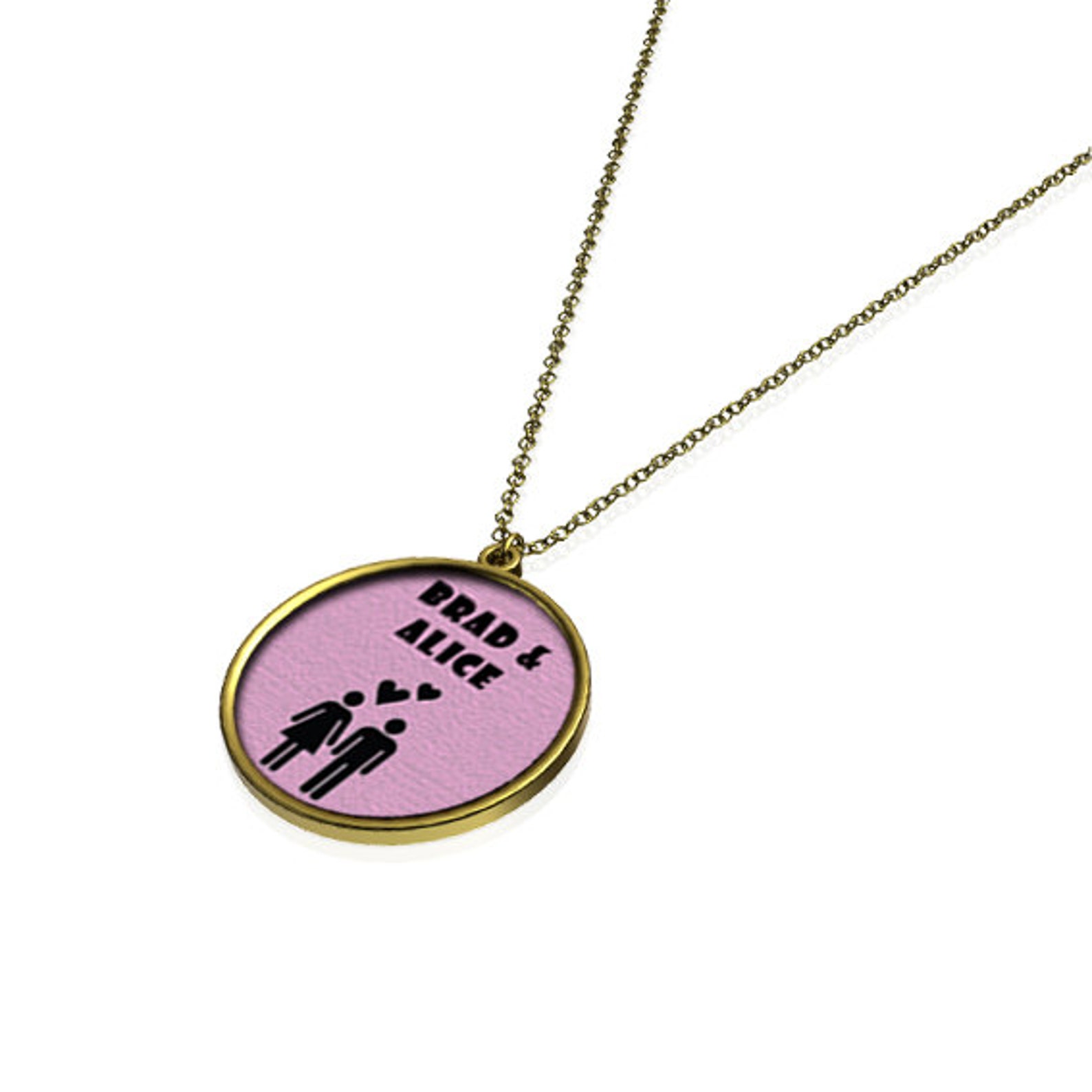 Disc Name Necklace, Couples Jewelry, Gift Name Necklace, Everyday ...
