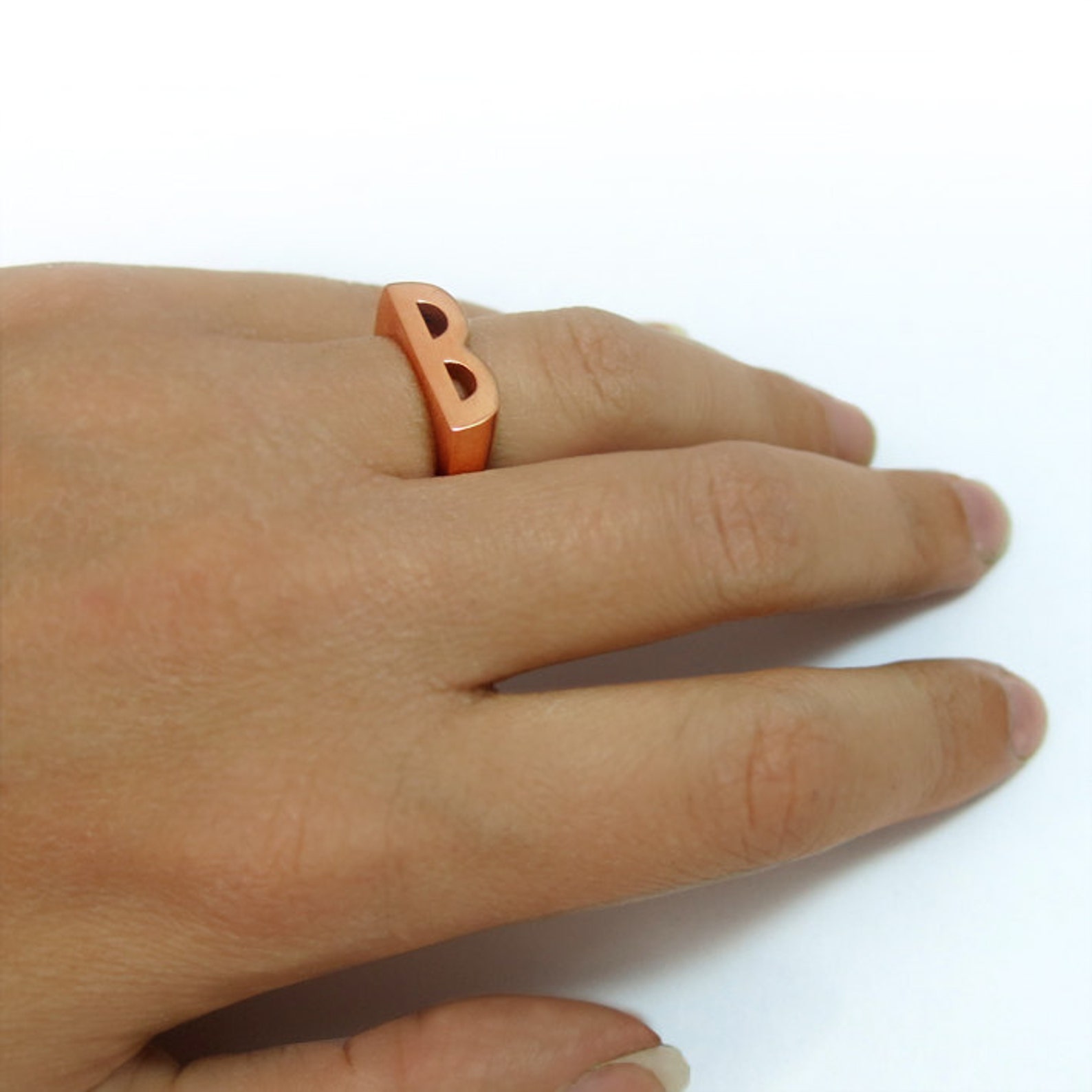 Gold Initial Jewelry, Initial Jewelry Ring, Rose Gold Initial, Custom ...