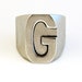 Initial Ring Letter Ring Chunky Ring Alphabet Ring G Ring - Etsy