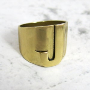 Letter Ring, Custom Initial Ring, Alphabet Ring, Initial Ring, Monogram ...