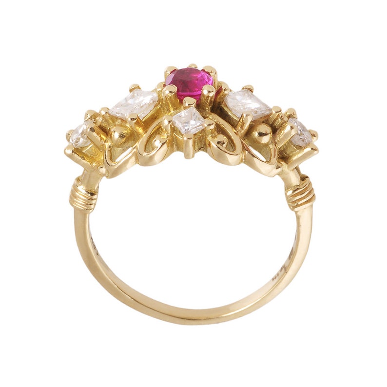 Gold Anniversary Ring Unique Engagement Ring Citrine Ring | Etsy