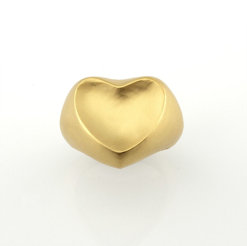 Gold Heart Ring Personalized Ring Love Ring Engraved Ring | Etsy