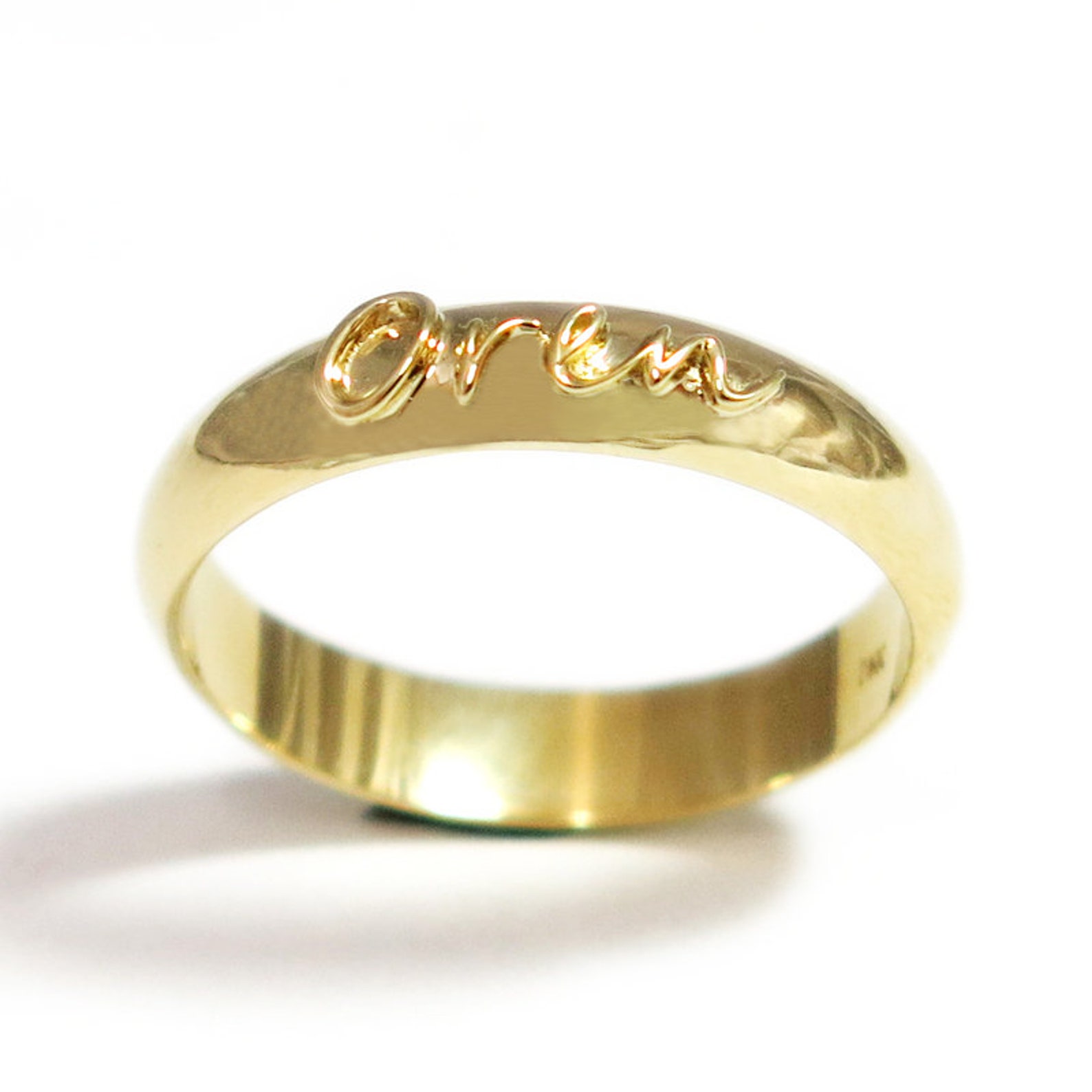 Personalized Wedding Ring Personalize Gold Ring Custom | Etsy