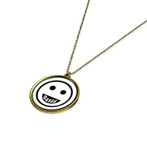 Smile Necklace, Name Necklace for Kids, Happy Face Necklace ...